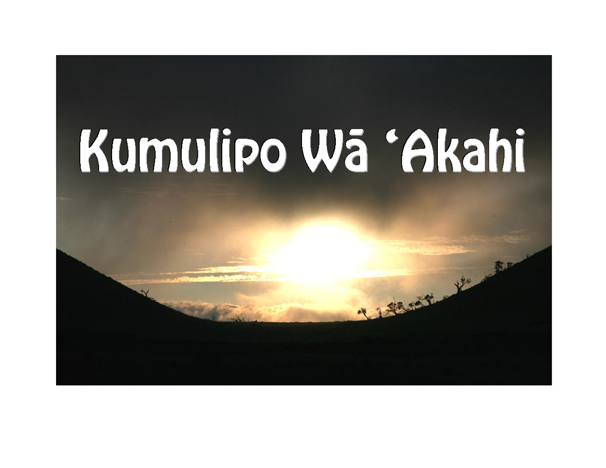 Kumulipo Wā ʻAkahi - Digital – Edith Kanakaʻole Foundation